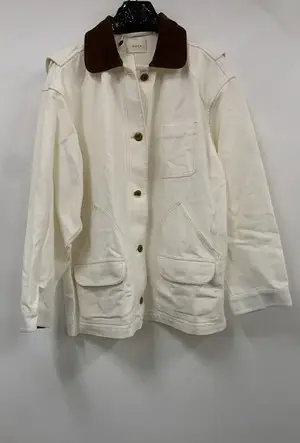DÔEN Pascual Corduroy-trimmed Cotton Jacket - White