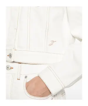 Jacquemus Ovalo De-nîmes" Denim Jacket - White