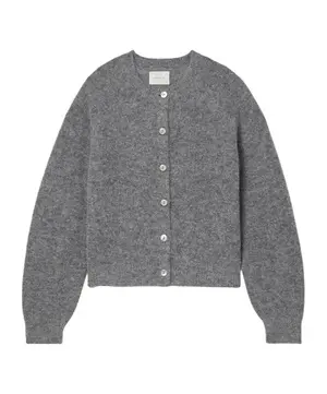 DÔEN Petra Knitted Cardigan - Light Gray