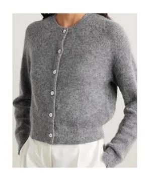 DÔEN Petra Knitted Cardigan - Light Gray