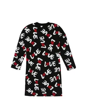 Moschino Long-sleeved Slogan Dress