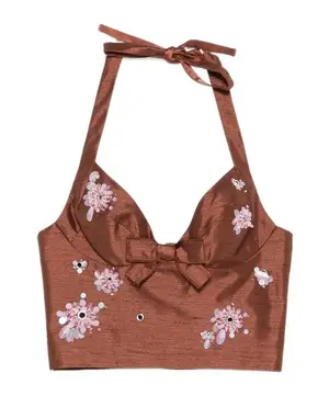Shushu/tong Bow Detail Camis Tanks For Women
