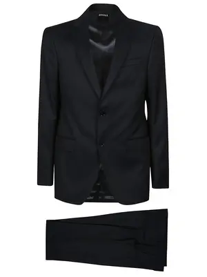 Zegna Single-breasted Two-piece Suit - Black