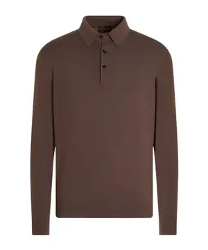 Zegna Long Sleeve Polos For Men