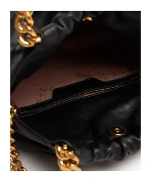 Stella McCartney Mini Crinkled Drawstring Bag - Black