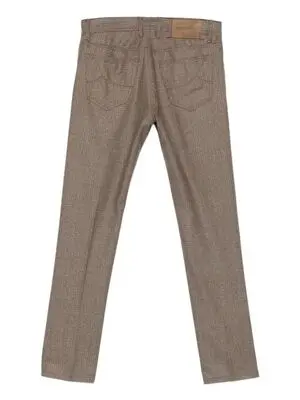 Jacob Cohen Virgin Wool Tailored Trousers - Brown