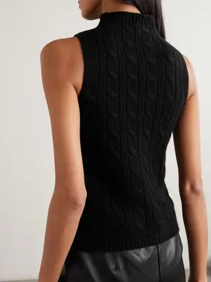 Arch4 Cassie Cable Knit Cashmere Blend Vest
