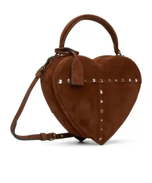 Moschino Love Me Heart-shaped Shoulder Bag - Brown