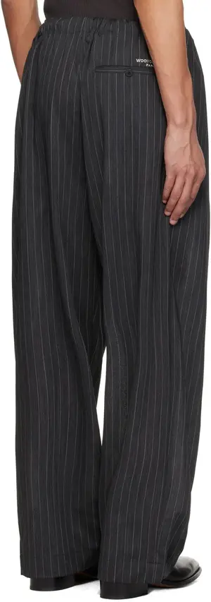 WOOYOUNGMI Pin Stripe Pleated Trousers
