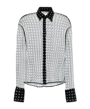 Ermanno Scervino Polka Dot Sheer Shirt