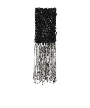 Dries Van Noten Tassel-decorated Beaded Scarf - Black