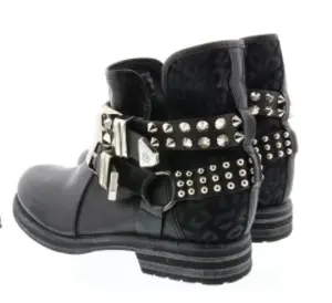 Philipp Plein Logo Embellished Buckled Ankle Boots