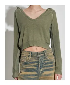 DIESEL® M-debi Long-sleeved V-neck Top