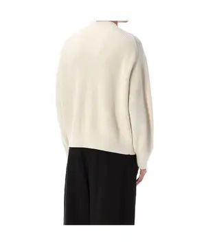 Studio Nicholson Combo Panel Knit Sweater - Parchment