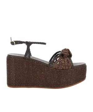 TWINSET Woven Platform Heeled Sandals