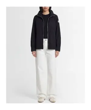 Moncler Tech Hooded Short Parka Jacket - Black