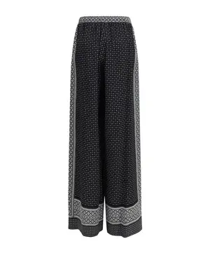 Ermanno Scervino Geometric Wide-leg Printed Pants - Black
