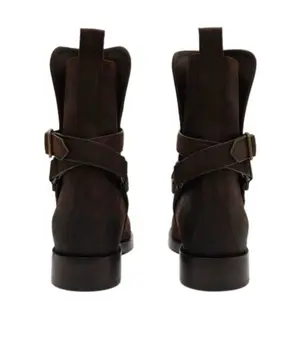 Burberry Ledger Jodhpur Buckled Boots - Treacle Brown
