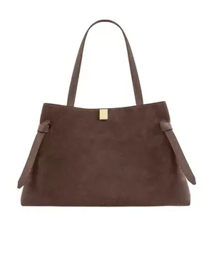 Yuzefi Gyoza Suede Tote Bag - Brown