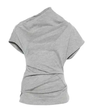 ENTIRE STUDIOS Short-sleeved Turtleneck Top With Draped Detailing