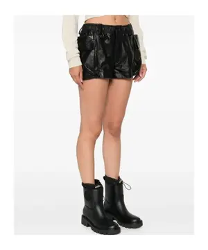 R13 Leather Cargo Shorts
