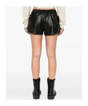 R13 Leather Cargo Shorts