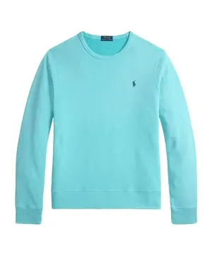 Polo Ralph Lauren Crew Neck Sweatshirt With Embroidered Pony Logo - Blue