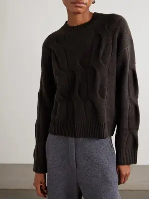LISA YANG Sammie Cable Knit Sweater - Black