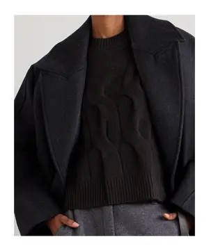 LISA YANG Sammie Cable Knit Sweater - Black