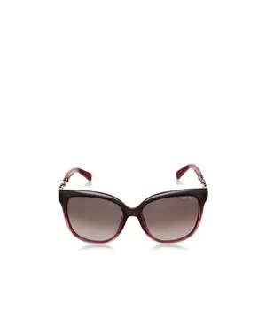 JIMMY CHOO Jimmy Choo Burgundy Square Frame Sunglasses Gray