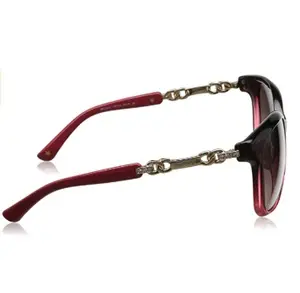JIMMY CHOO Burgundy Square Frame Sunglasses - Gray