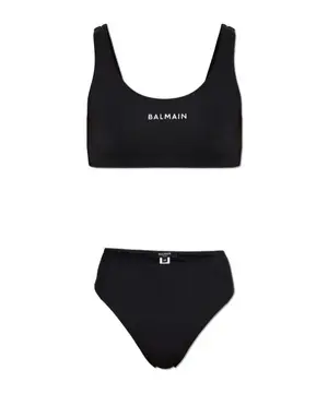 Balmain Two-piece Swimsuit Set - Black