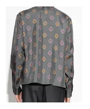 Versace Pattern-printed Twill Regular Shirt - Gray