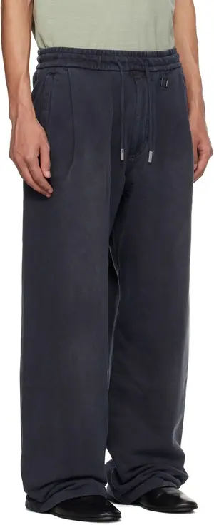 WOOYOUNGMI Faded Logo Drawstring Wide-leg Pants
