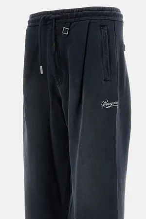 WOOYOUNGMI Faded Logo Drawstring Wide-leg Pants