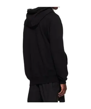 Rick Owens Zip Hooded Cotton Sweatshirt - Black