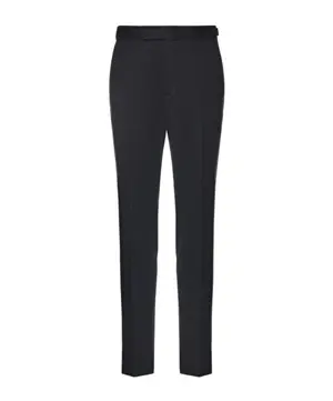 Zegna Tailored Straight-leg Wool Pants With Buckle Detail