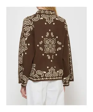 Farm Rio Tie-waist Paisley Knit Sweater