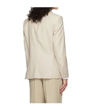 Hugo Boss Single-breasted Suit Jacket - Light Gray
