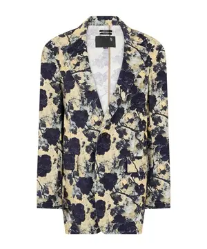 R13 Floral Print Single-breasted Peak Lapel Blazer