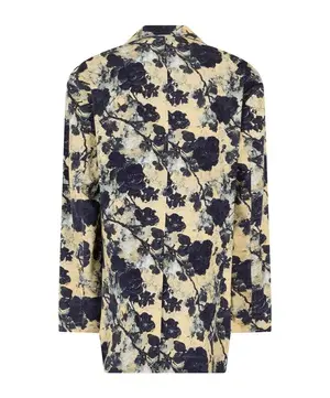 R13 Floral Print Single-breasted Peak Lapel Blazer