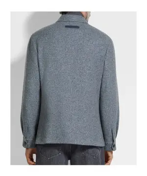 Zegna Pocket Button Jacket - Light Blue