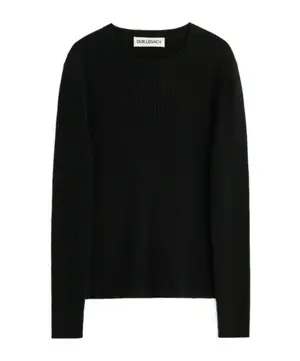 Our Legacy Rib-knit Long Sleeve Sweater - Black