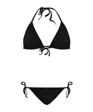Balmain Printed Bikini Set - Black