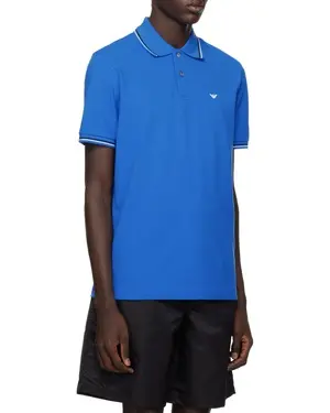 Emporio Armani Logo Printed Short Sleeved Polo Shirt