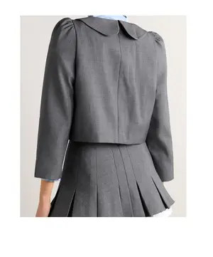 SHUSHU/TONG Cropped Jacket With Gathered Shoulders