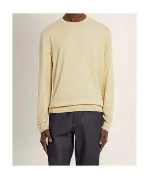Zegna Pastel Yellow Vellus Aureum Crewneck - Light Yellow