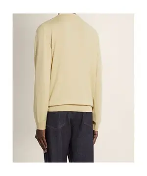 Zegna Pastel Yellow Vellus Aureum Crewneck - Light Yellow