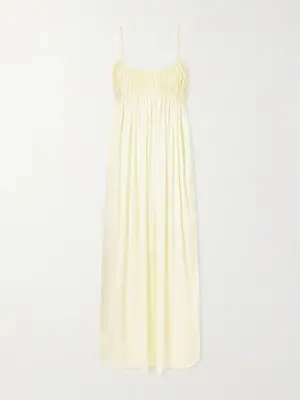 Tove Katrine Satin Midi Dress - Yellow