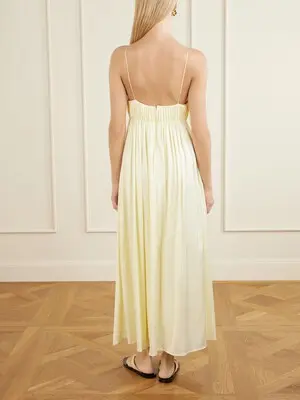 Tove Katrine Satin Midi Dress - Yellow